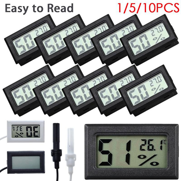 1/5/10 PCS Digital LCD Indoor Temperature Humidity Meter Thermometer ...