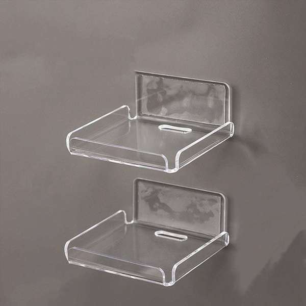 Transparent Storage Rack Acrylic Camera Wall Mounted Shelf Punch-Free ...
