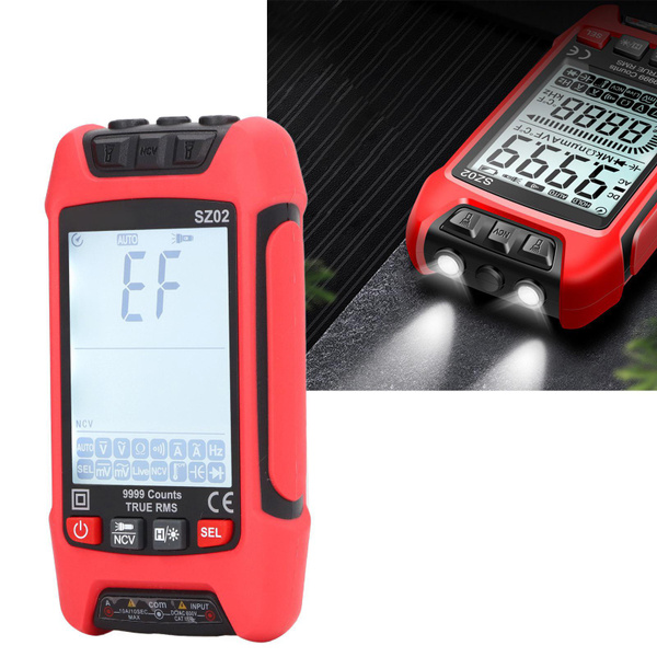 Digital Multimeter ABS Intelligent Anti Burning Automatic LCD Backlit ...