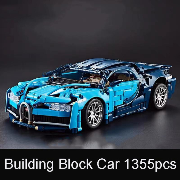 New 1355pcs Blue Super Sport Racing Car Model Building Block Brick ...