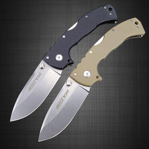 Tactical Cold Steel 62RQ 4-Max Scout Folding Pocket Knife 3.54" AUS-10A ...