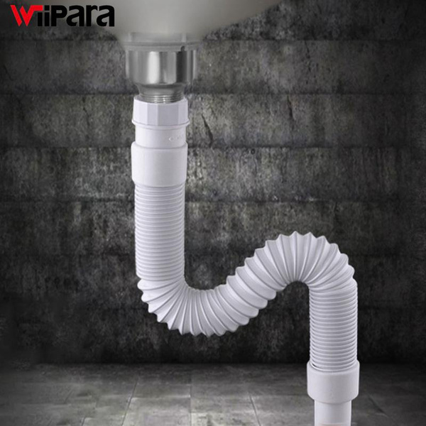 WIIPARA Waste Water Hose Pipe Basin Waste Trap Push Fit Connector Bend ...