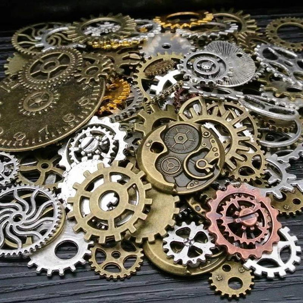 Vintage Mix Alloy Mechanical Steampunk Cogs & Gears Diy Accessories For ...