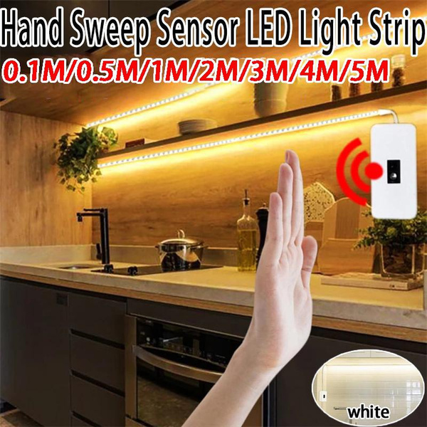 USB Motion Lamp LED Backlight TV Kitchen LED Strip Hand Sweep Waving ON ...