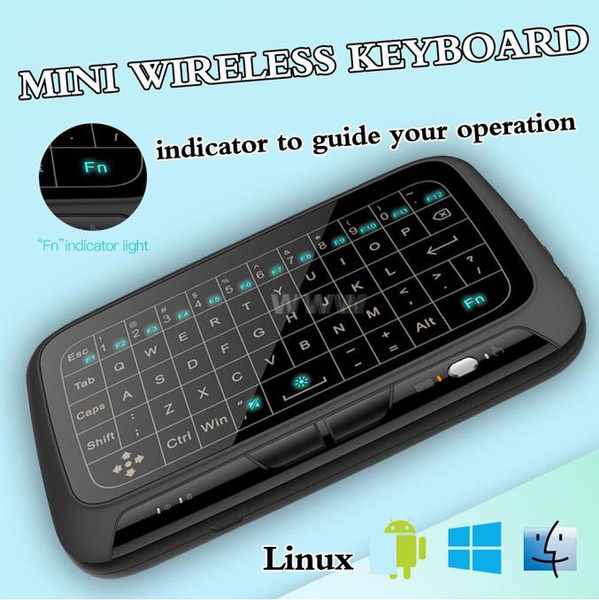 H18+ 2.4GHz Wireless Keyboard Full Touchpad Backlight Keyboard with ...