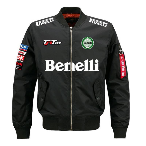 Benelli Motorcycle Riding Jackets Men's Classic Thick Bomber Jackets Flight Jackets Casual Coats ...