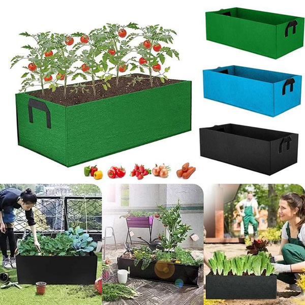 1/2PCS Planting Square Fabric Grow Bags with Handles Garden Planting ...