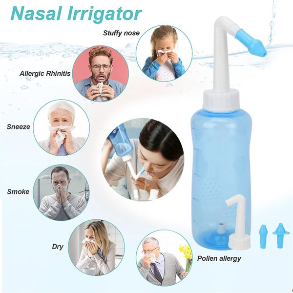 Neti Pot Sinus Rinse Bottle Adjustable Hydro Nasal Cleaner Nose Wash ...