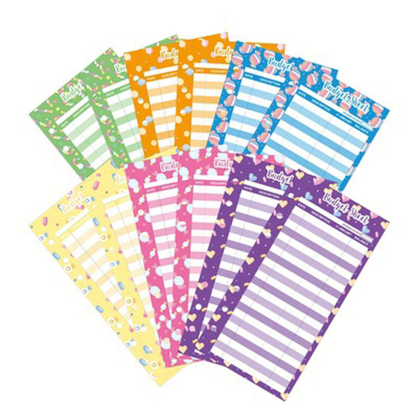 A6 Size 6 Holes Paper Refill Cash Wallets for Cash Envelopes Fruit ...