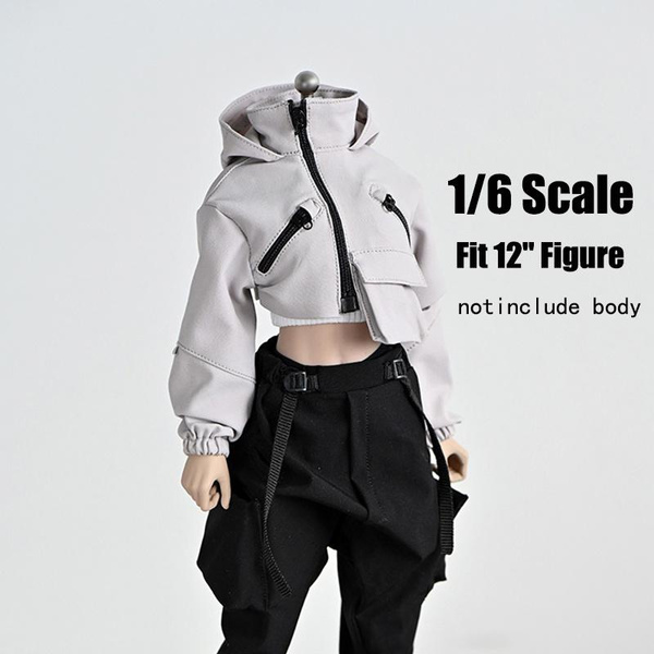1/6 Scale Fashion Female Functional Coat Top Waistless Jacket Clothes ...