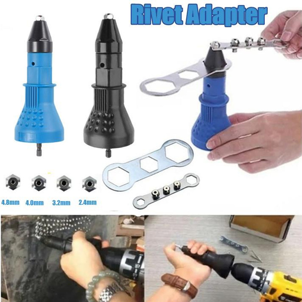 Riveting Drill Adapter Electric Pull Rivet Conversion Adapter Cordless ...