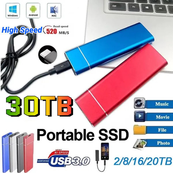 30TB/20TB/16TB/8TB/2TB High Speed Mobile External Hard Drive External ...