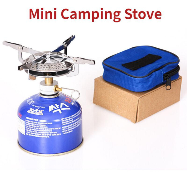 Portable Mini Camping Stove Compact Hiking Fishing Gas Heater Cooker ...