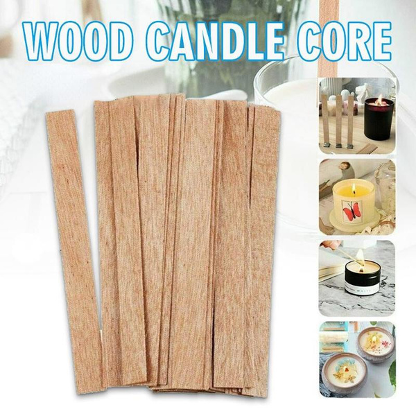 30 Pcs Candles Making Supplies Kit DIY Wooden Wicks Cores with Iron ...