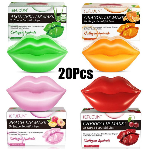 20Pcs Lip Mask, Lip Mask Pads, Lip Mask, Anti-Ageing Moisturising Lip ...