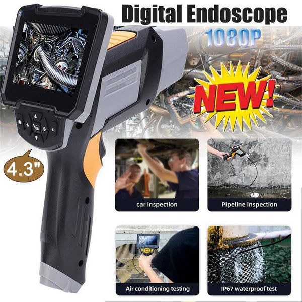Digital Endoscope, 1080P Dual Lens Industrial Endoscope With 4.3in LCD ...