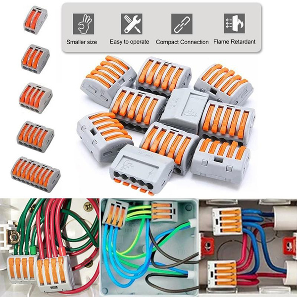 2/3/4/5/8 Wells Universal Wire Connectors Quick Wire Conductor ...