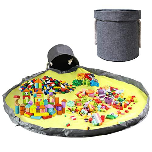 Toy Storage Baskets and Play Mats, Building Blocks Toy Organizer ...