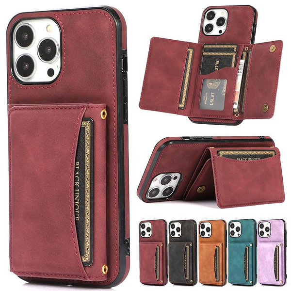 Luxury Card Slot Leather Case for iPhone 14ProMax 14Pro 14 13ProMax ...