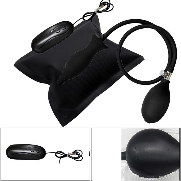 1pcs Soft Vibrator Inflatable Silicon Huge Big Anus Plug Dildo Pump