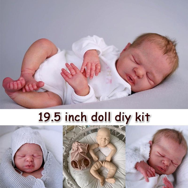 19.5inch 49cm DIY Vinyl Doll Kit Flexible Soft Touch Unfinished Doll ...