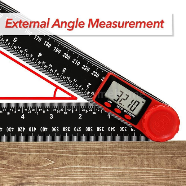 2-in-1 Digital Angle Meter Inclinometer Digital Angle Ruler Electronic ...