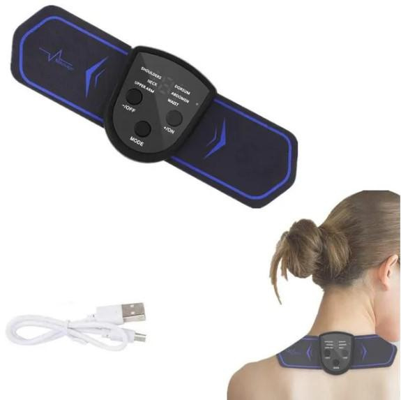 Microcurrent Leg Booster Massage Device With 9 Modes Mini Cordless Cervical Neck Massage Sticker