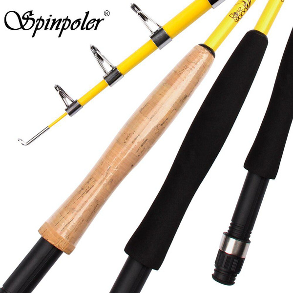 Spinpoler Telescopic Fly Fishing Rod 6'6 Fiber Glass Travel Pole #3 ...