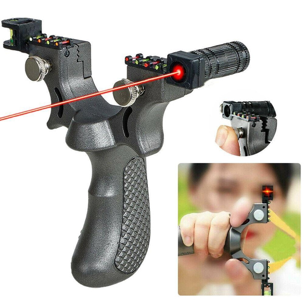 Hunting Professional Catapult Laser Slingshot with Rubber Aim Point ...
