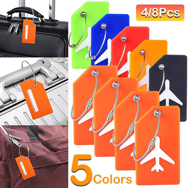 4/8Pcs Luggage Tags for Suitcases with Name ID Card,Quickly Spot Luggage Identifier Tags ...