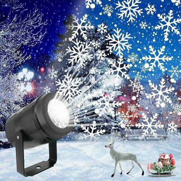 Christmas Snowflake Light Projector Snow Outdoor Indoor Remote Control ...