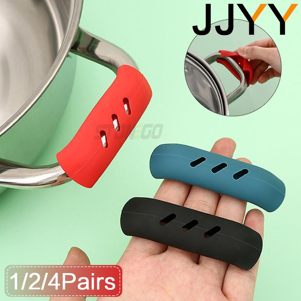 JJYY 1/2/4 Pairs Silicone Heat Insulation Sleeves Non-slip Casserole ...
