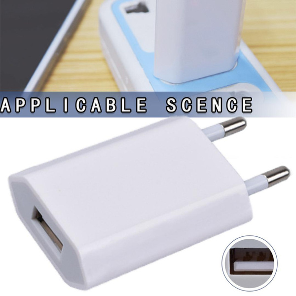 EU Plug USB Wall Charger Europe Power Adapter for iPhone Samsung Phone ...