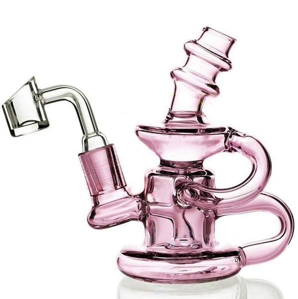 pink Mini Water Pipes Recycler water smoking pipes 14mm glass banger | Wish pink Mini Water Pipes Recycler water smoking pipes 14mm glass banger | Wish