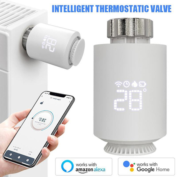 1pc Thermostat Radiator Valve Programmable Temperature Controller APP ...