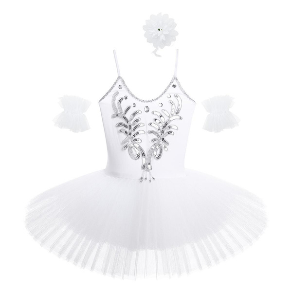 Girl's Ballet Dance Outfit Sparkle Tutu Princess Dress Ballerina ...
