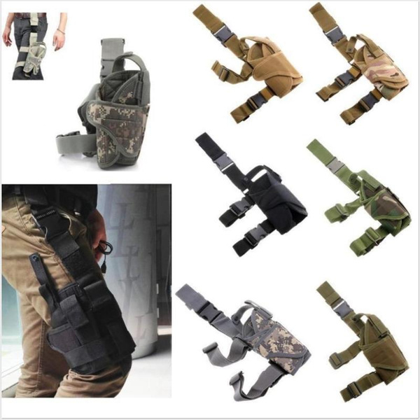 Tactical Pistol Drop Leg Holster Pouch Bag for Right Hand Outdoor ...