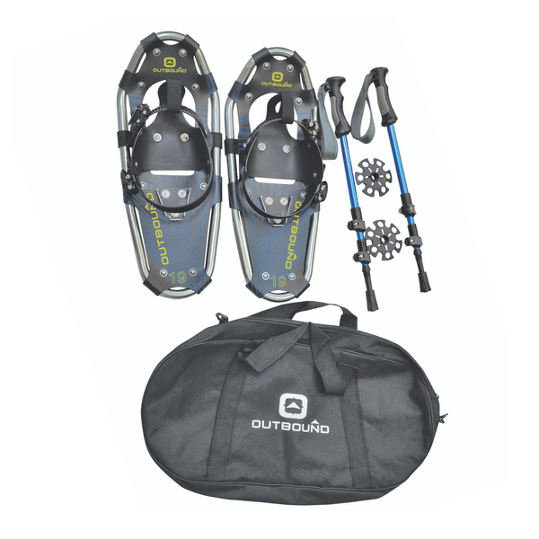 Lightweight Aluminum Snowshoes Kit with Poles and Carrying Tote Bag ...