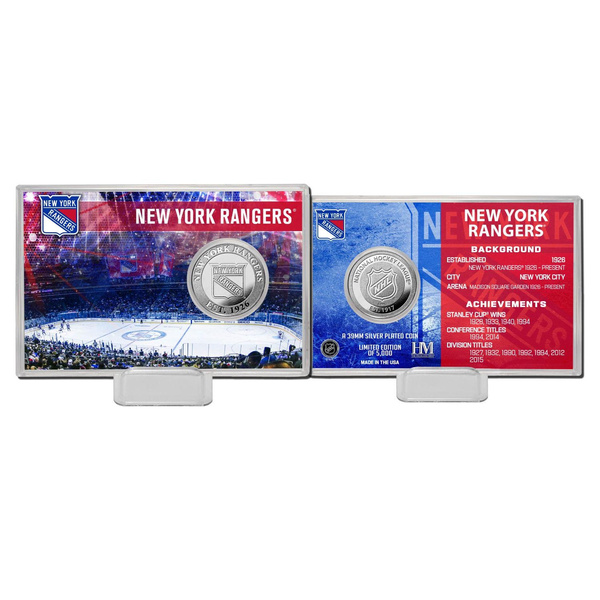 NHL Team History Silver Coin Card - New York Rangers | Wish