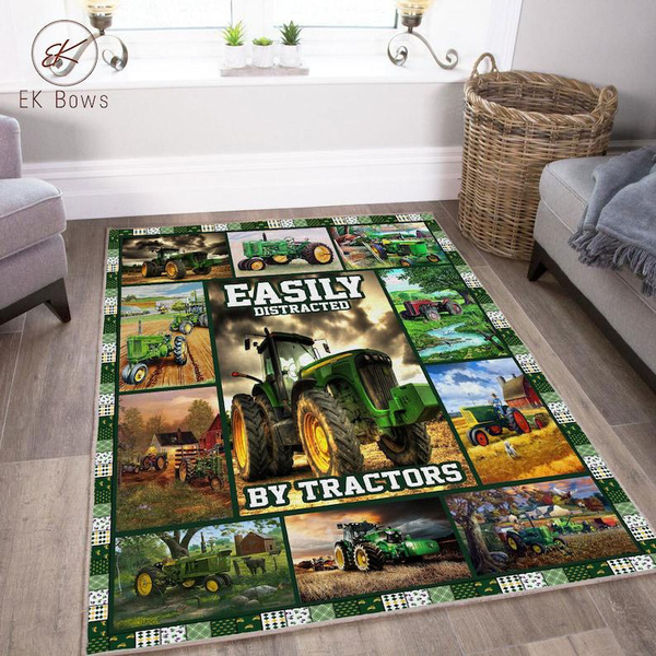 Creative Tractors Livingroom Area Rug Square Soft Halloween Element Art ...