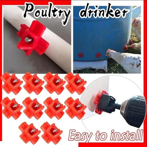 Domestic courtyard feeding waterer Poultry waterer Plastic Chicken ...