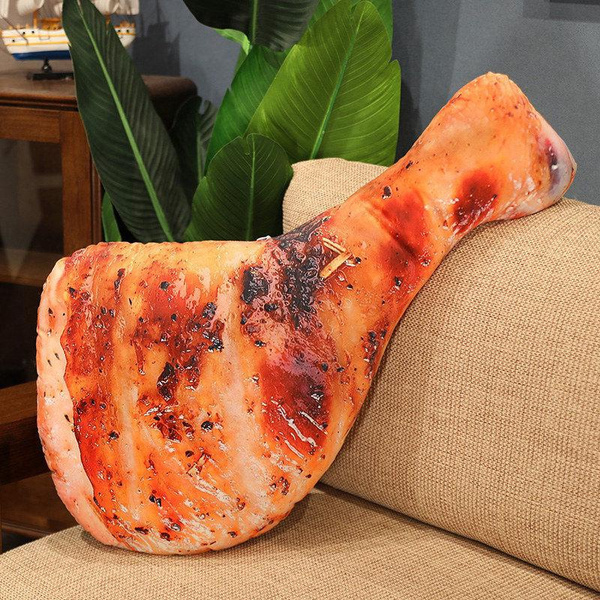 Big 3D Simulation Food Pillow Plush Toy Soft Funny Ham Intestine ...