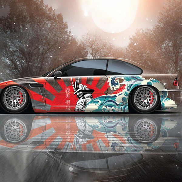 Samurai Car Sticker Vehicle Painting Cast Vinyl Wrap Universal Size ...