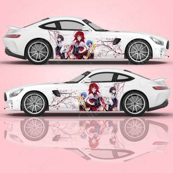 High school DXD Cartoon Vinyl Wrap Universal Size Anime Car Sticker Car ...