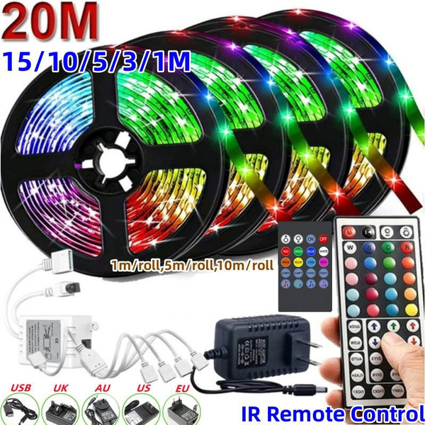20M/65.6Ft Led Light Strip, IR Remote Controller Color Changing String ...