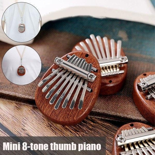 Mini Wooden Thumb Piano 8 Keys Solid Wood Exquisite Finger Thumb Piano ...