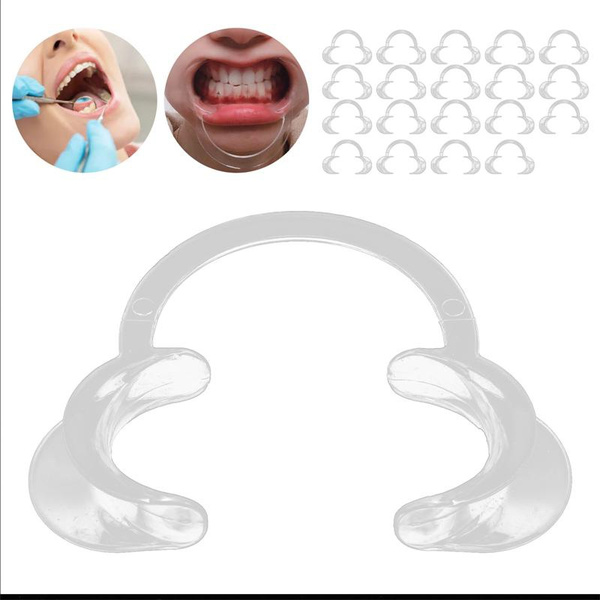 20 Pieces ( /M/L) C-Shape Teeth Cheek Retractor, Dental Mouth Opener ...