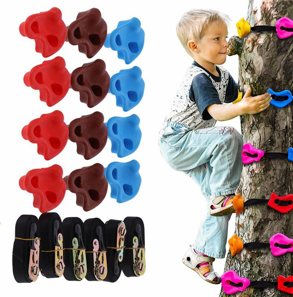 12PCS Tree Climbing Holds For Kids Climber, Adult Climbing Rocks With 6 ...