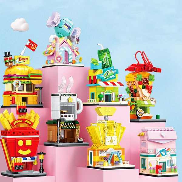 Sembo Blocks City Mini Street View Shop Store Girls Model Building KTV ...