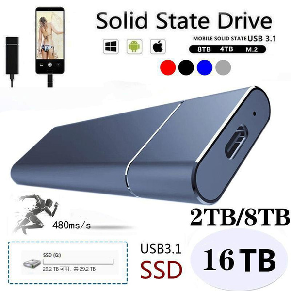 128GB/256GB/512GB/1TB/2TB/8TB/16TB High Speed Mobile External Hard ...